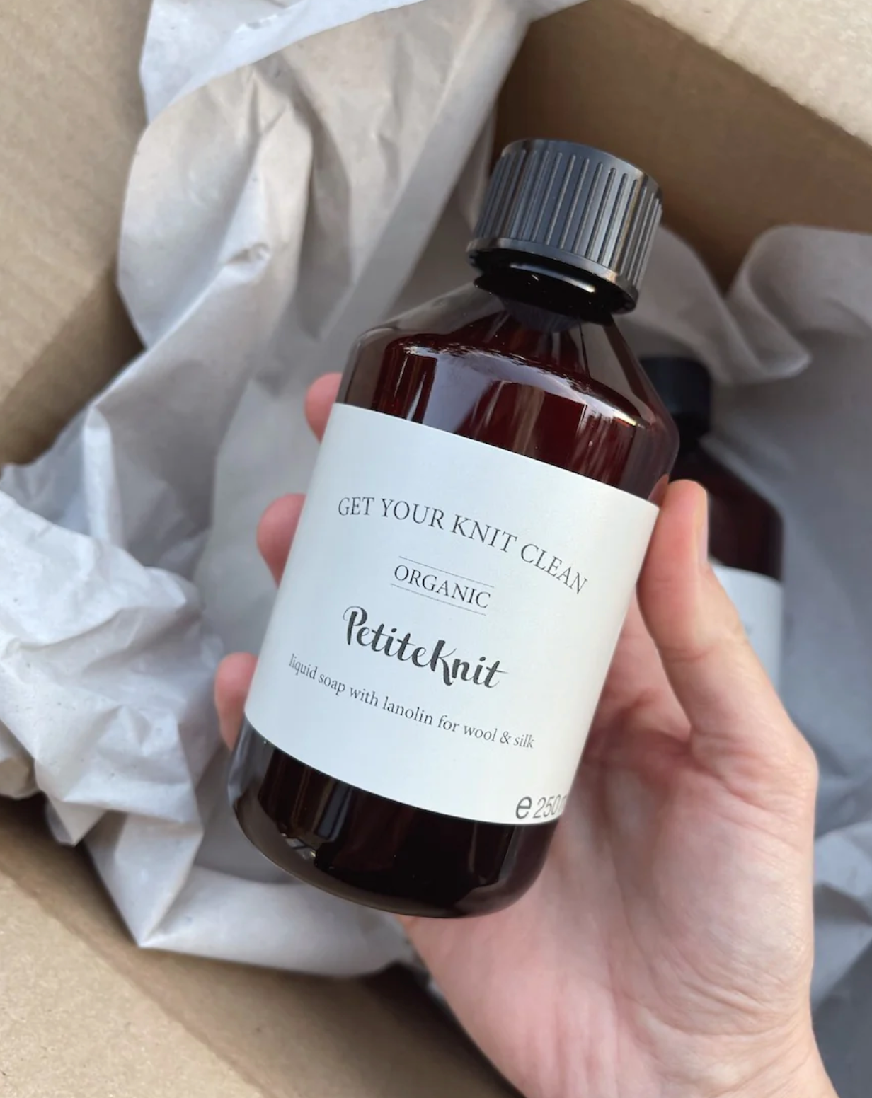 Shampoo orgánico para prendas tejidas y seda "Get your knit clean with ...